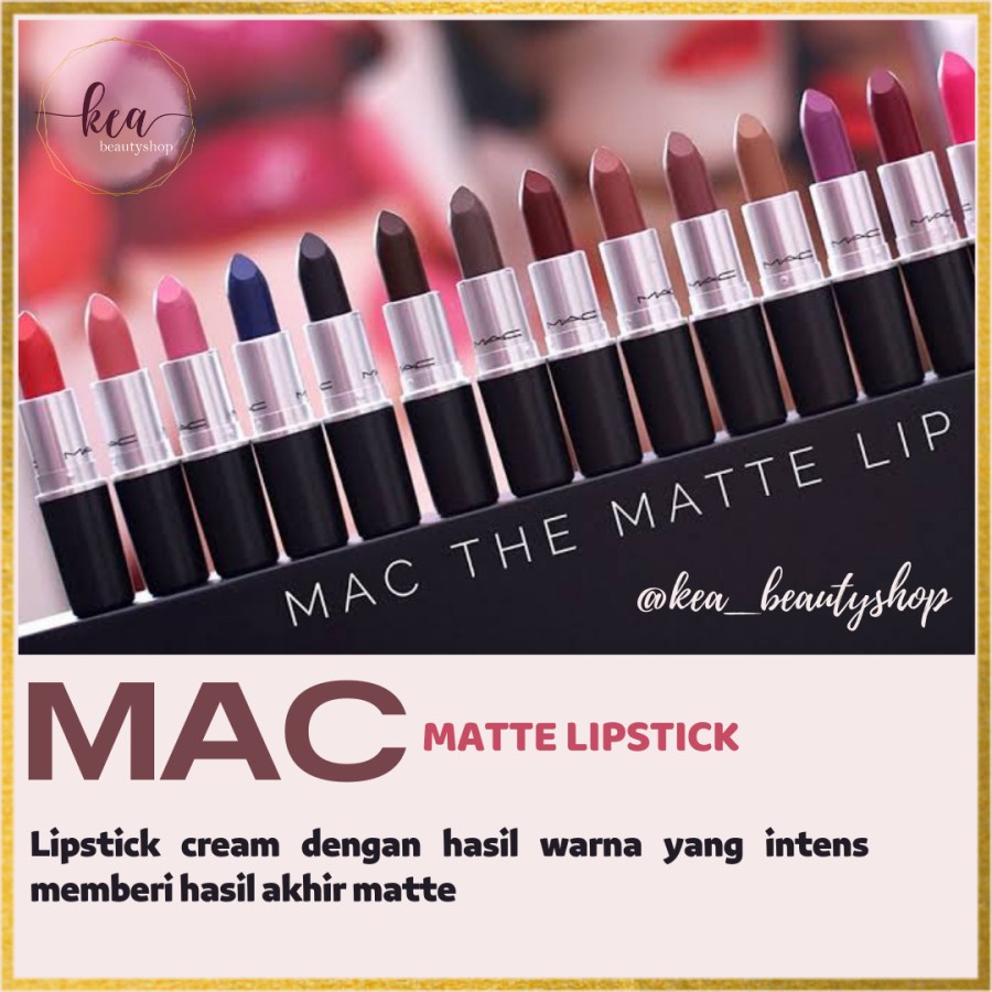 Jual MAC MATTE LIPSTICK FULL SIZE 3GR | Shopee Indonesia