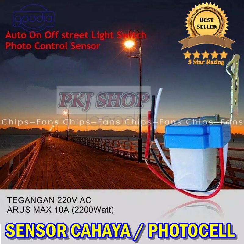 Jual Photocell Photo Cell Sensor Cahaya 220V 10A murah | Shopee Indonesia
