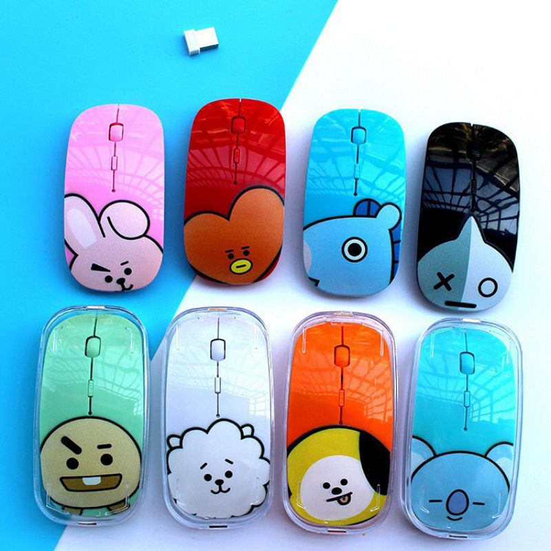 BT21 Wireless mouse computer tata shooky chimmy koya rj cooky mang kpop ...