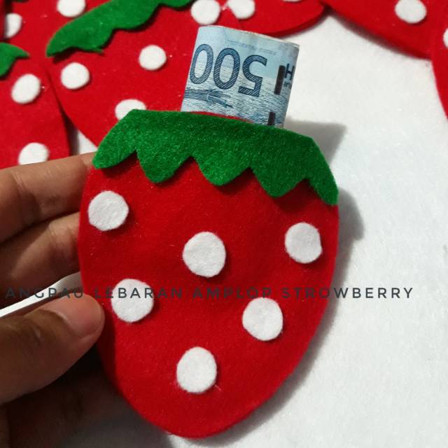 Jual (12pcs) Amplop Lebaran strawberry/ amplop lebaran karakter flanel ... Jual (12pcs) Amplop Lebaran strawberry/ amplop lebaran karakter flanel ...
