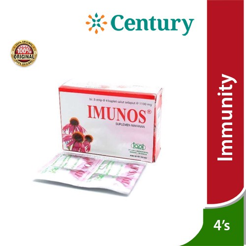 Jual Imunos Strip isi 4 kaplet @1100mg/Suplemen Kesehatan/Daya Tahan ...