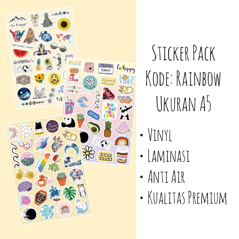 Jual Sticker Pack Aesthetic Label Stiker Estetik Stiker Murah Stiker ...