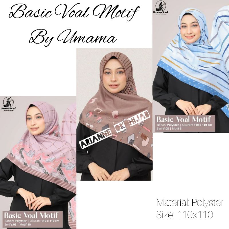 Jual BASIC VOAL MOTIF HIJAB / KERUDUNG SEGI EMPAT By UMAMA SCARF ...