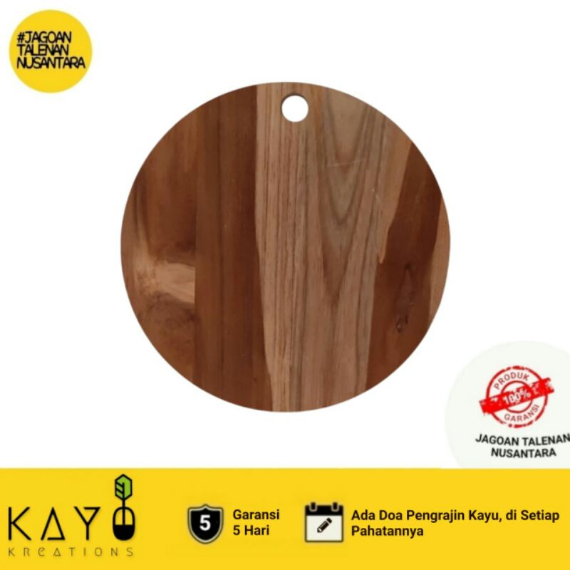 Jual Talenan Kayu Jati Bulat Diameter 25cm Wooden Cutting Board Talenan ... Jual Talenan Kayu Jati Bulat Diameter 25cm Wooden Cutting Board Talenan ...