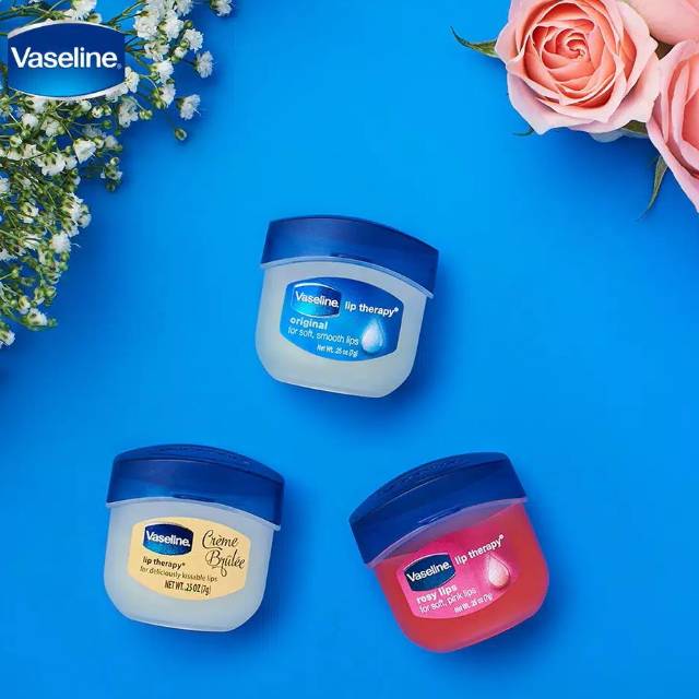 Jual JAR Vaseline lip therapy / lip care 7g - Rosy Lips / Original ...