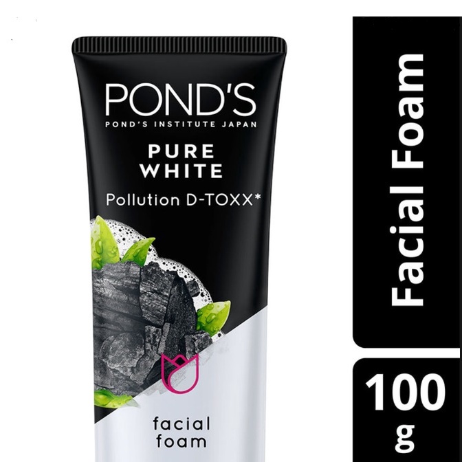 Jual Ponds Pure Bright Pollution D-Tox Facial Foam 100gr - Ponds Hitam ...