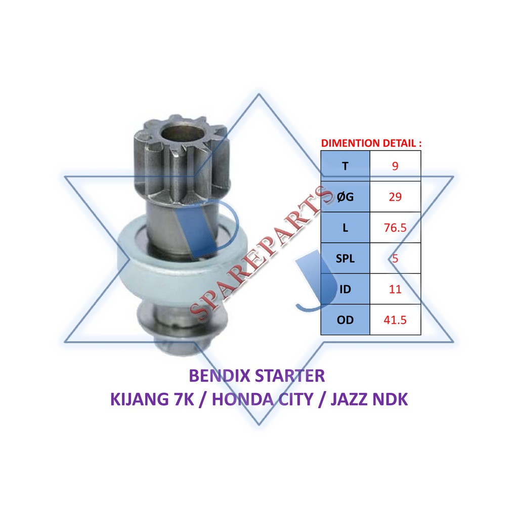 Jual BENDIX STARTER TOYOTA KIJANG 7K HONDA CITY JAZZ | Shopee Indonesia