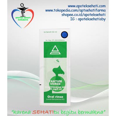 Jual TANTUM VERDE ORAL RINSE KEMASAN 60 ML LARUTAN KUMUR ANTISEPTIK ...