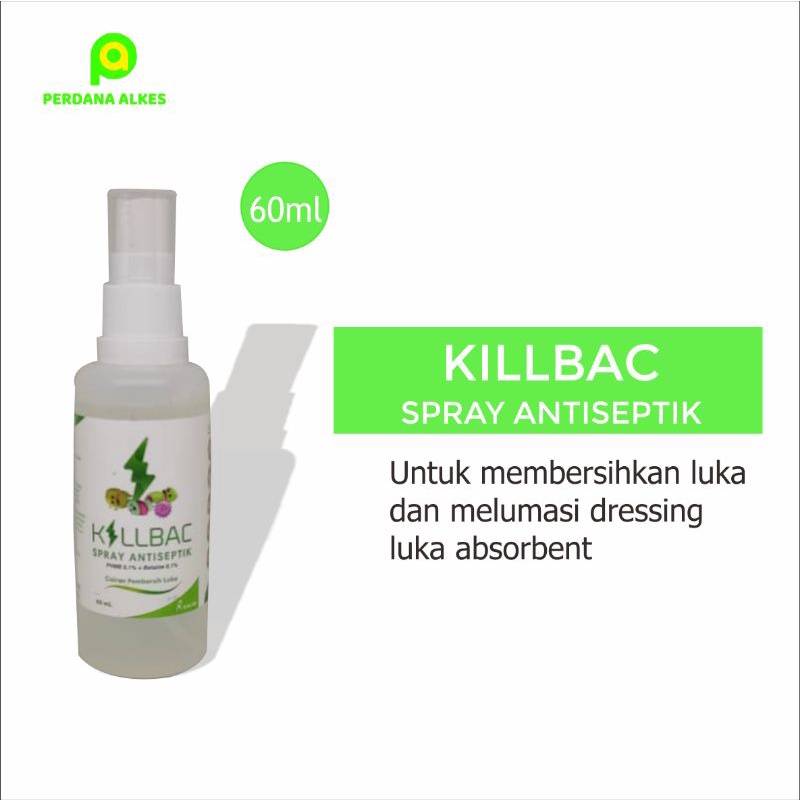 Jual Cairan Pencuci Luka Killbac Antiseptik Spray 60ml | Shopee Indonesia