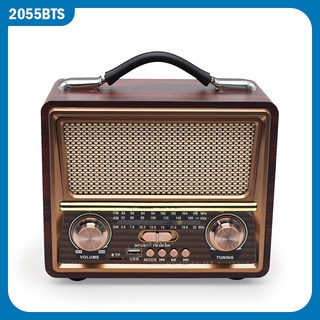 Jual Radio FM/AM/SW Speaker Portable Bluetooth FM Radio Wood Design ...