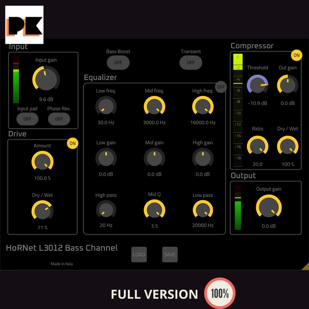 Jual Plugin HoRNet L3012 Bass Channel v1 - vst channel strip mixing ...