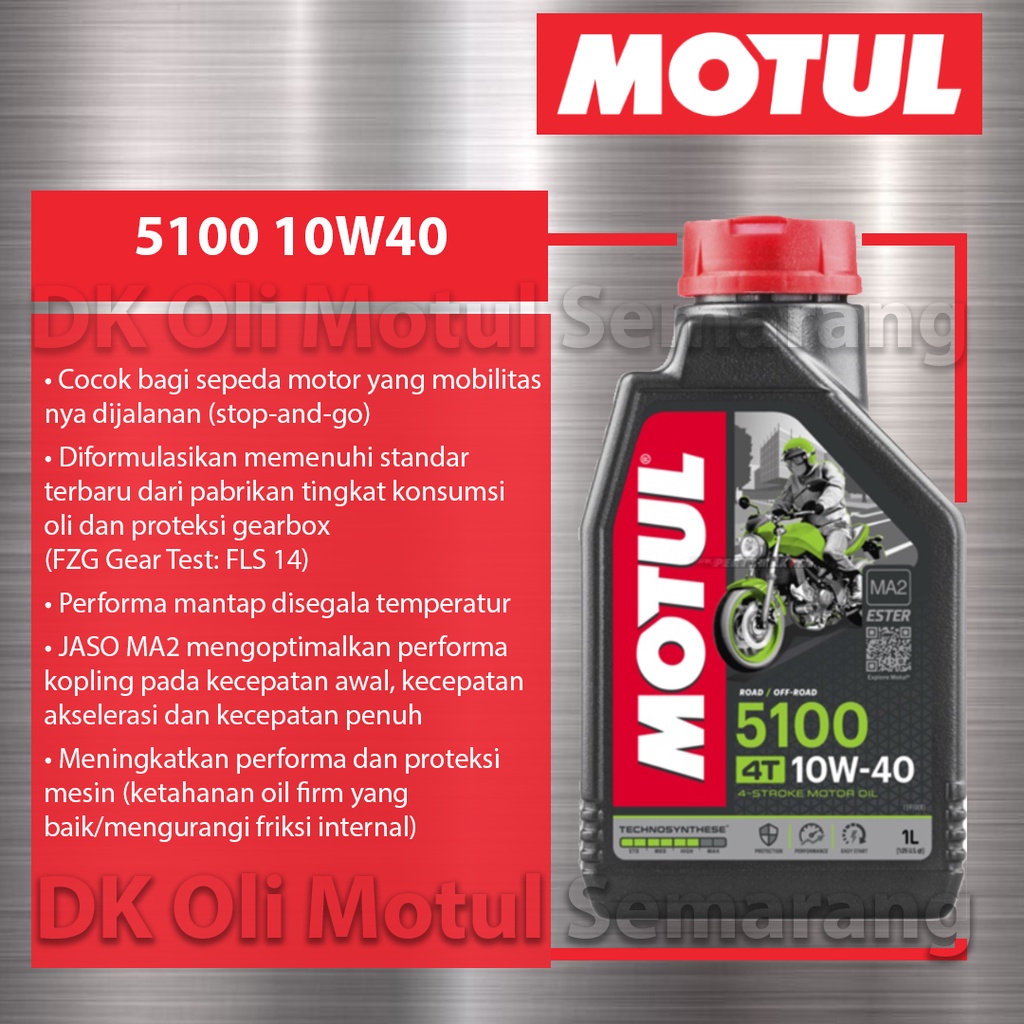 Jual Motul 5100 1Ltr 4T ESTER/10W40/MA2/ORIGINAL Oli Mesin MOTUL | Shopee Indonesia
