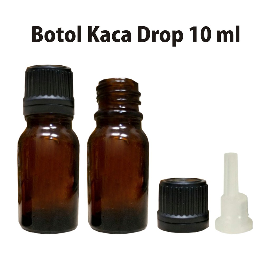 Jual Botol Drop / Botol Dropper 10ml Kaca Amber - Botol Amber Tutup ...