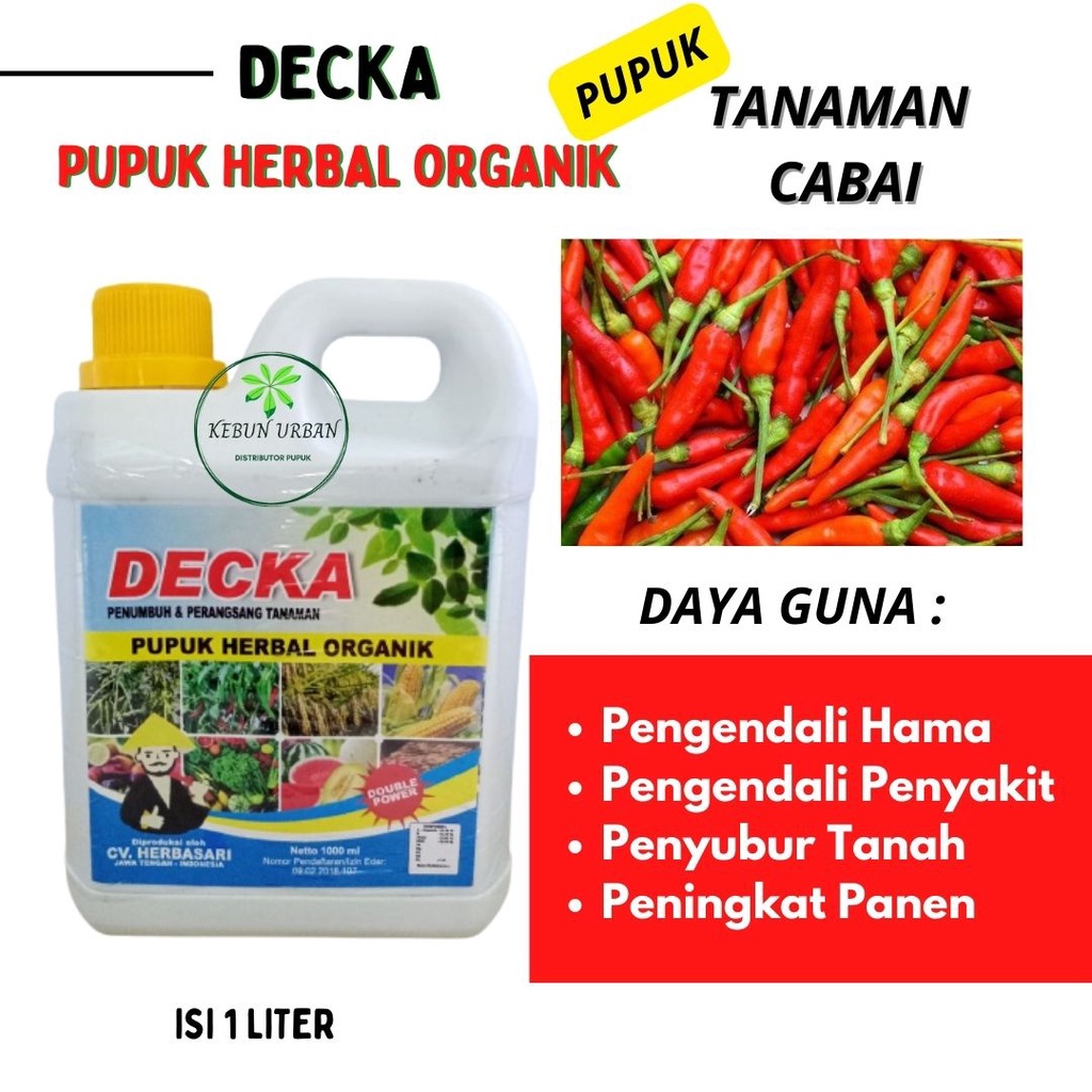 Jual Pupuk Cabai Rawit Agar Berbuah Lebat, Pupuk Organik DECKA Penyubur Tanaman, Pupuk Alami ...
