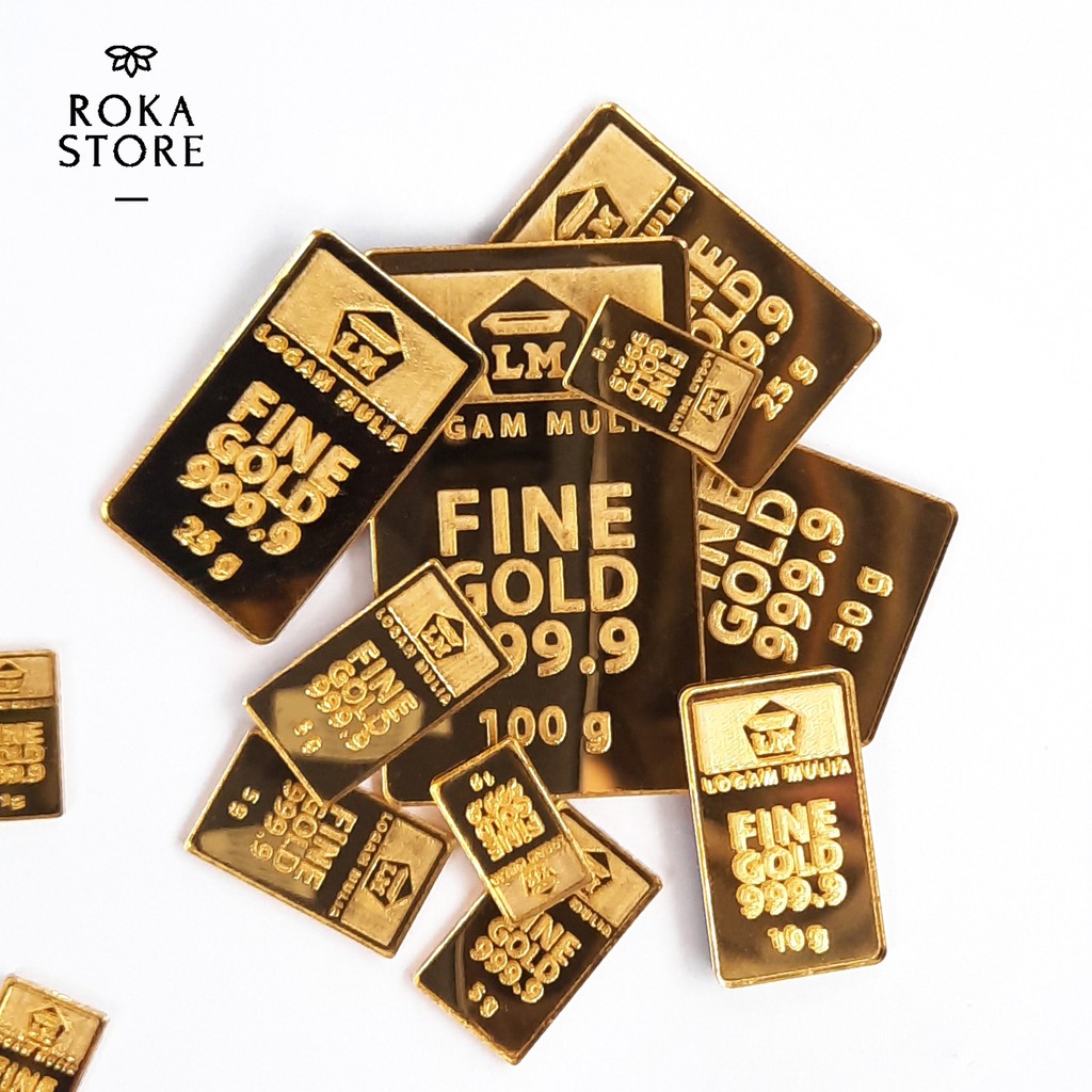 Replika Logam Mulia 5 Gram Emas Batangan Emas Antam Tiruan LM 5