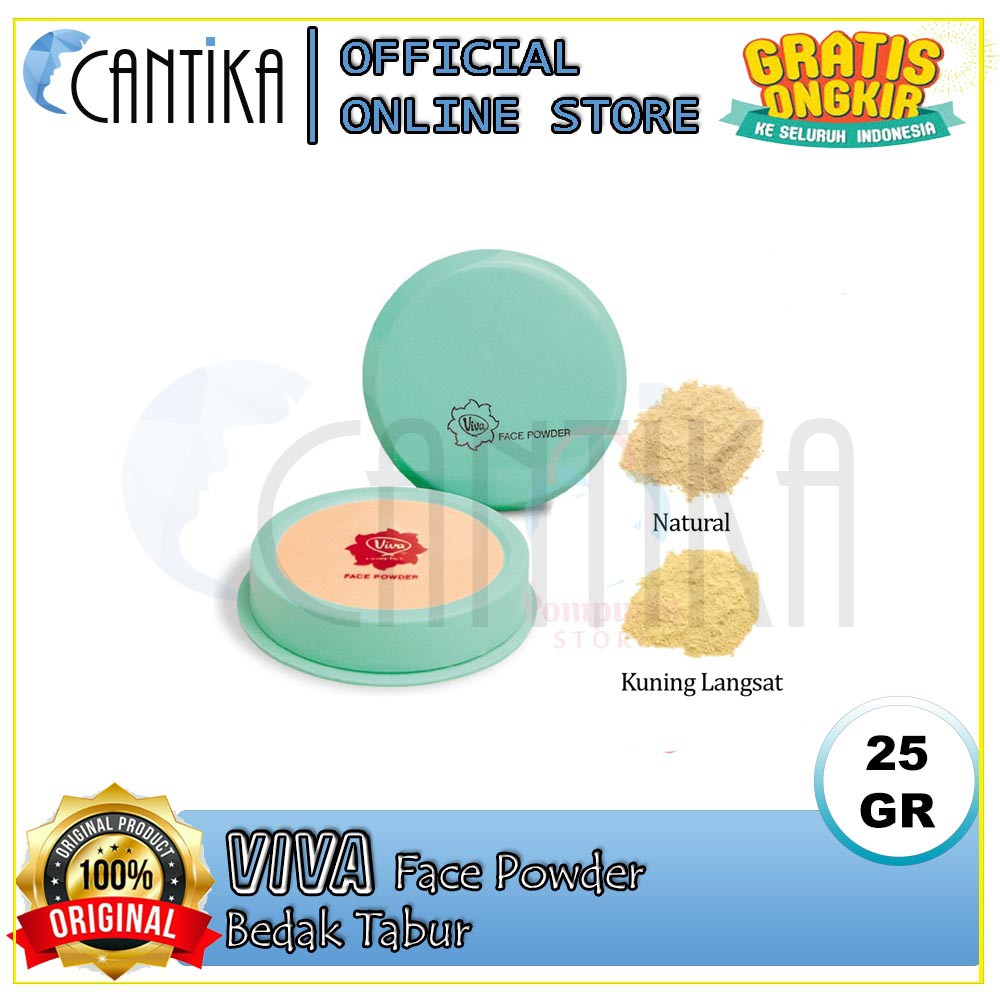 Jual PROMO VIVA Face Powder / Bedak Tabur / Doos Mini Hijau 25gr ...