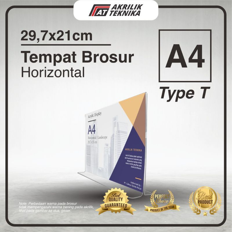 Jual TEMPAT BROSUR TEMPAT MENU AKRILIK STAND A4 LANDSCAPE MEDIA PROMOSI ...