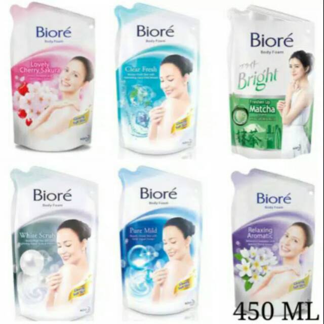 Jual Biore Body Foam kemasan Refill 450 ml | Shopee Indonesia