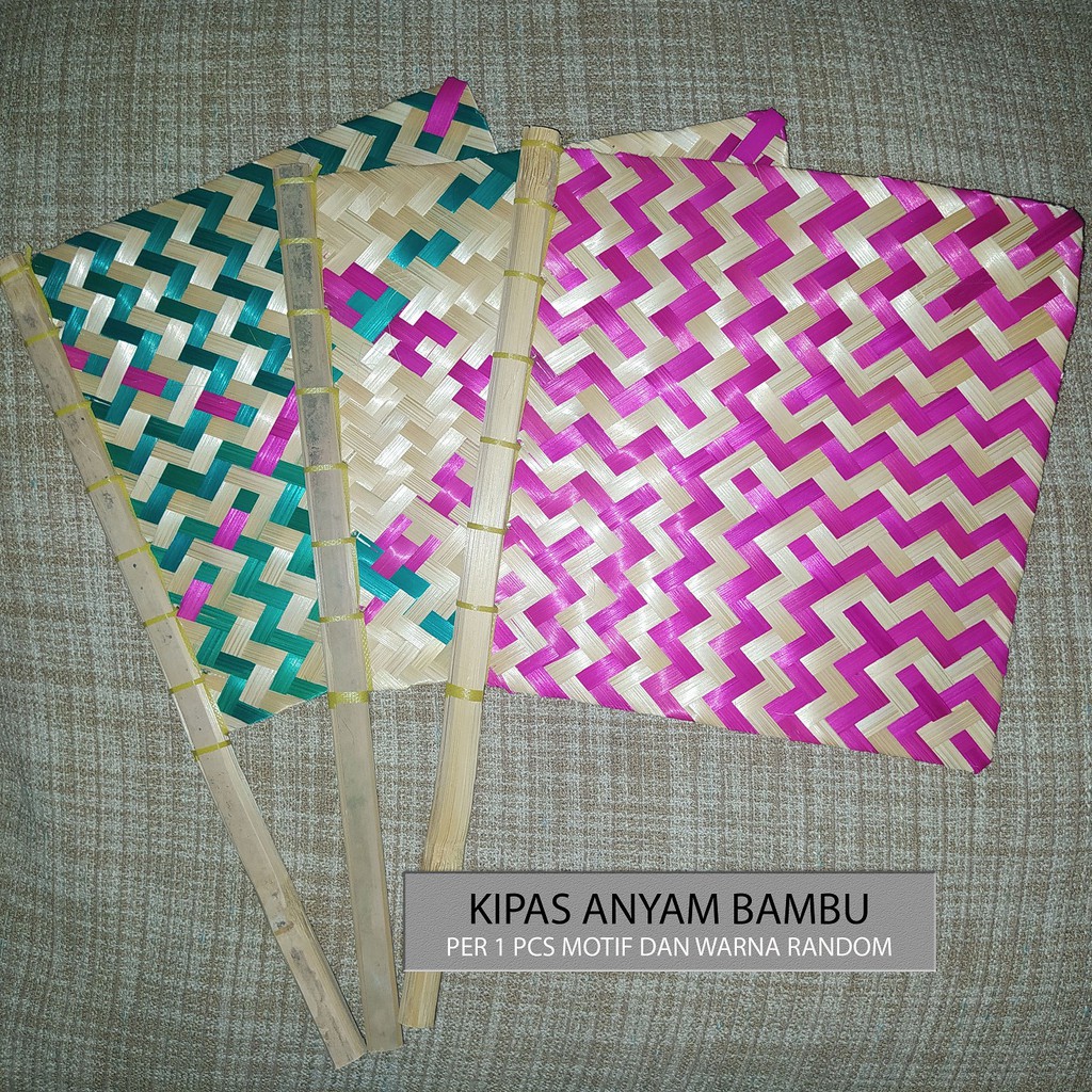 Jual 1 Pcs Kipas/Hihid Anyaman Bambu/Kipas Sate Random Warna Indonesia ...