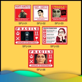 Jual Stiker Fragile Awas Pecah Unik / Stiker Fragile Anti Pecah Murah ...