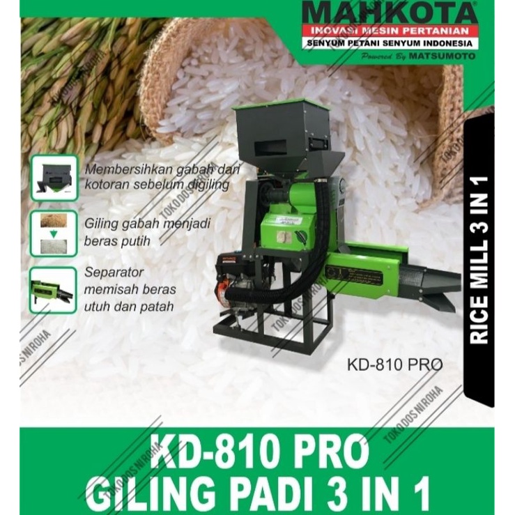 Jual Mesin Huller/Selep Padi Polysher 3IN1 KD-610 PRO Komplit Mesin 8 ...
