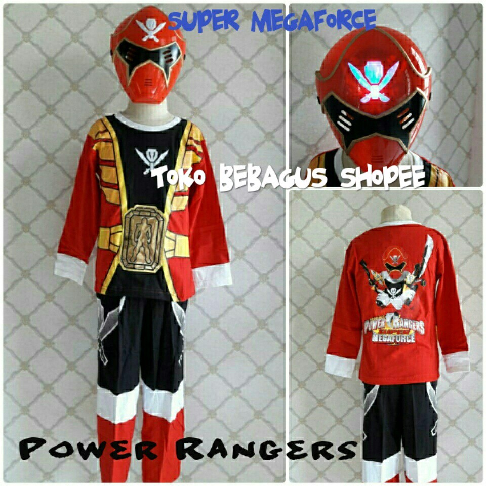 Jual Topeng NYALA Baju Kostum Anak Power Ranger Powerranger Super ...