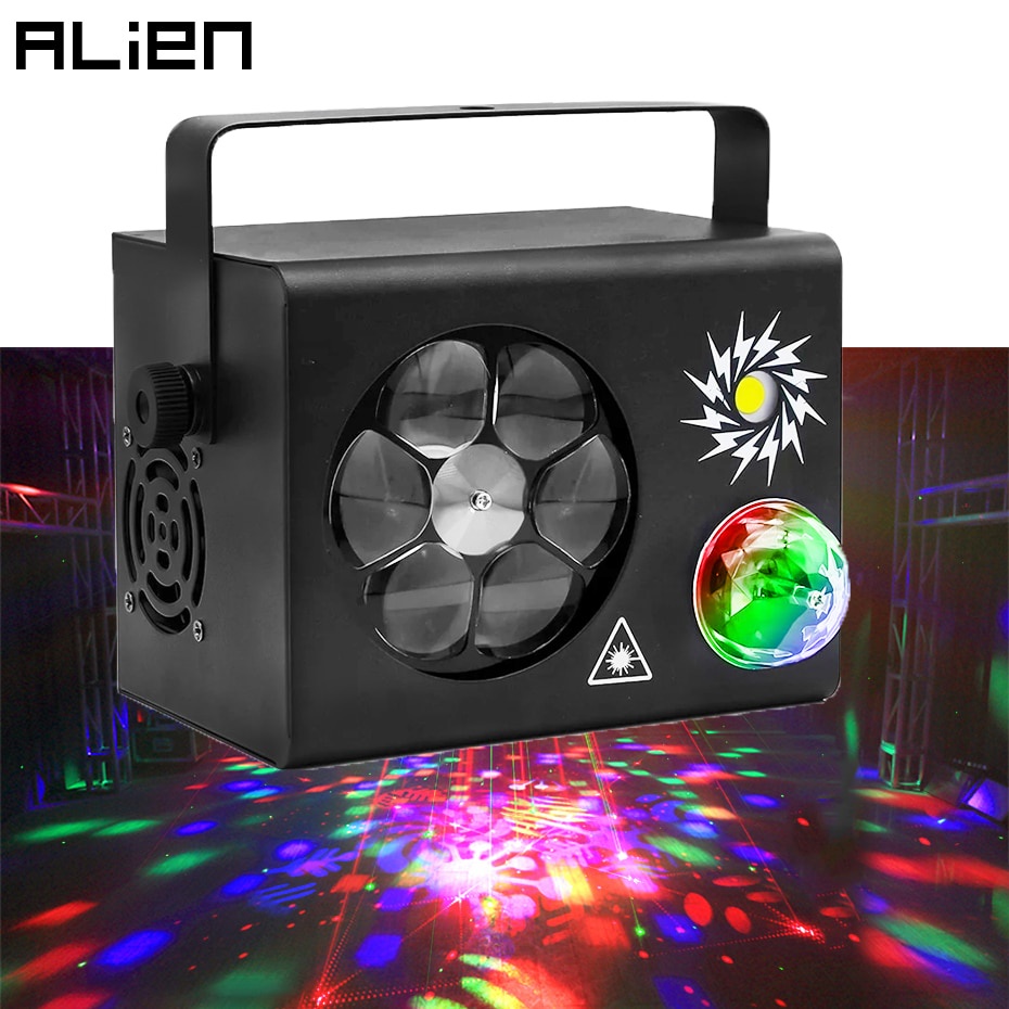 Jual 4IN1 RGB LED Gobo Magic Ball Strobe 16 Red Green Laser Patterns ...