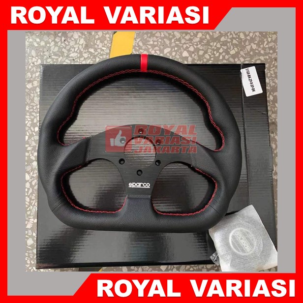 Jual Stir Mobil Racing Spar-co 13 inch Kulit Model Rata Bawah | Shopee ...