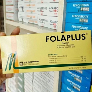 Jual Folaplus Strip Isi 10 Kaplet / Asam Folat / Suplemen Ibu Hamil Dan ...