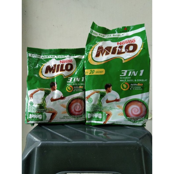 Jual Milo 3 in 1 800g / 700g ( 20 Sachet @35g) | Shopee Indonesia