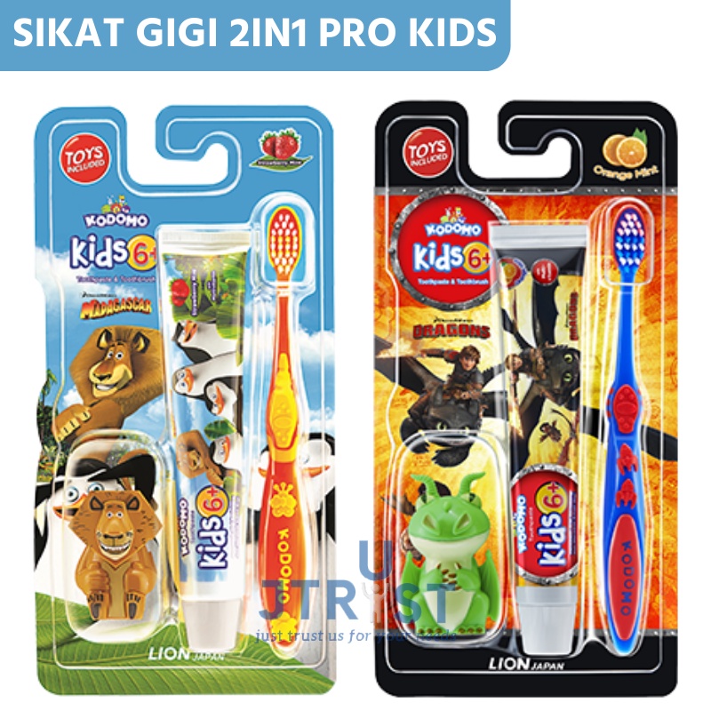 Jual Kodomo Sikat Gigi 2in1 Pro Kids (Sikat Gigi Anak + Pasta Gigi) | Shopee Indonesia