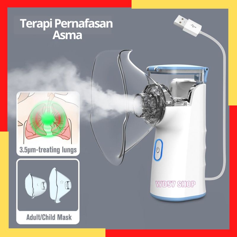 Jual Alat Uap Oksigen Pernafasan Sesak Nafas Asma Inhaler Nebulizer Portable Kesehatan Dewasa ...