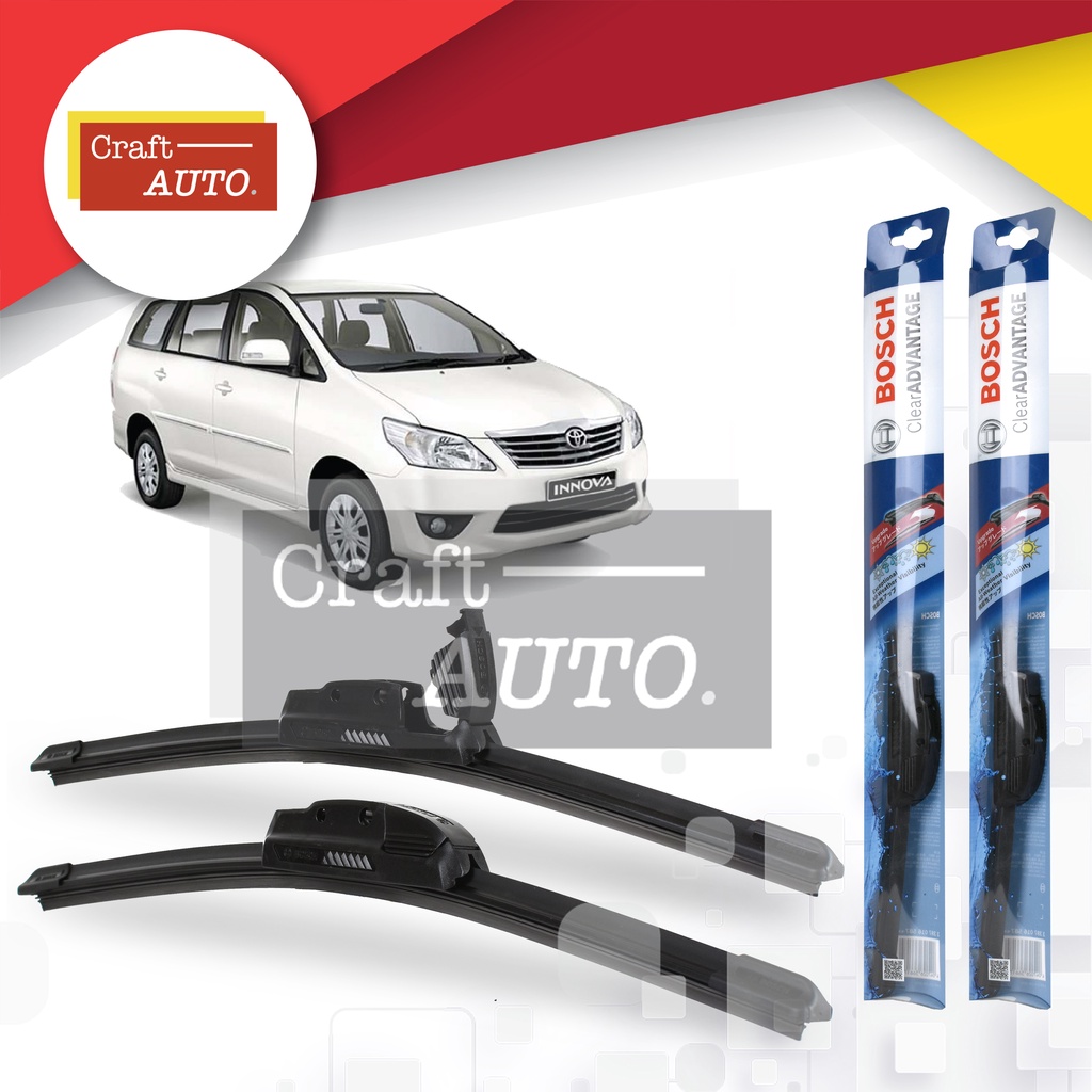Jual Wiper Mobil Frameless Sepasang (2pcs) Bosch Clear Advantage Toyota Innova Ukuran 24" & 16 ...
