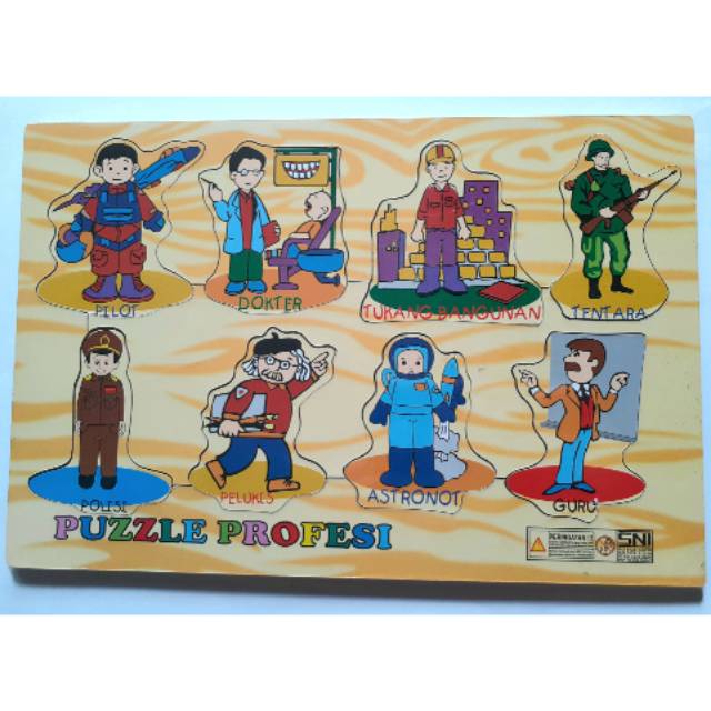 Jual Mainan Edukasi Puzzle Profesi - Mainan Kayu Murah BerSNI ...