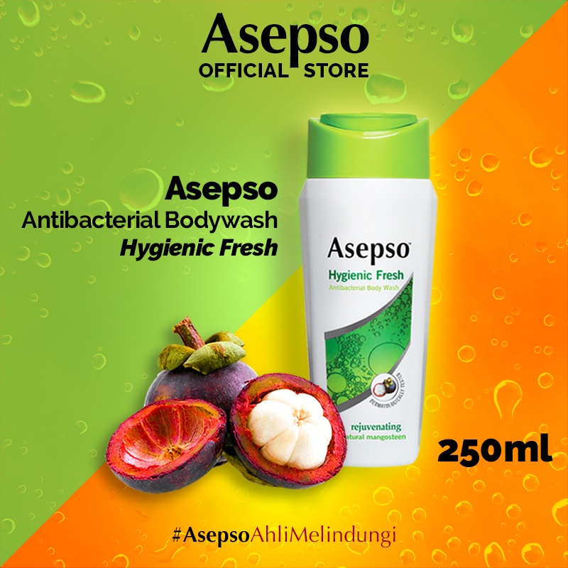 Jual ASEPSO Sabun Cair Body Wash Hygienic Fresh - 250 ml | Shopee Indonesia