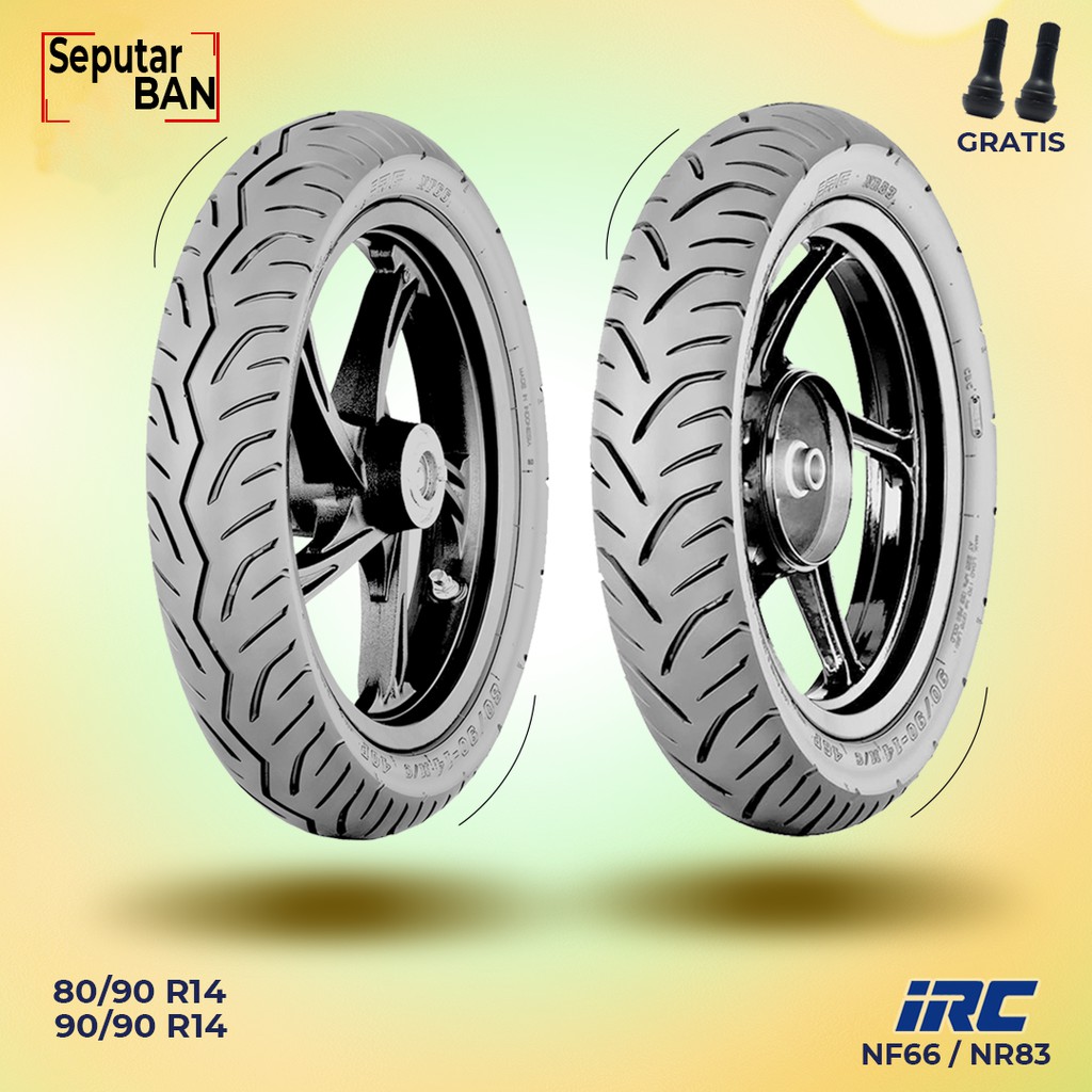 Jual SEPASANG Ban Motor Matic // IRC NF66 80/90-14 dan NR83 90/90-14 ...