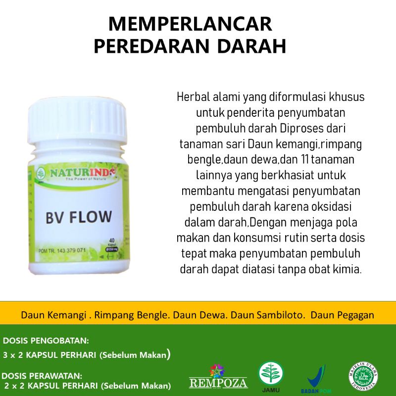 Jual Obat Herbal Memperlancar Peredaran Darah Bv Flow Naturindo ... Jual Obat Herbal Memperlancar Peredaran Darah Bv Flow Naturindo ...
