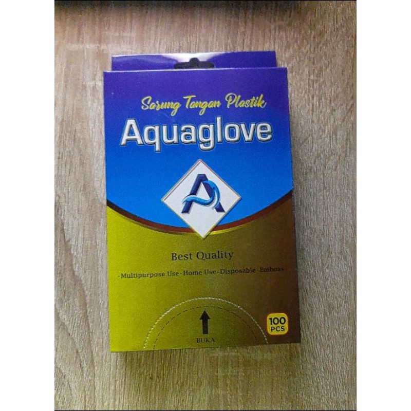 Jual SARUNG TANGAN PLASTIK AQUAGLOVE 100 PCS | Shopee Indonesia