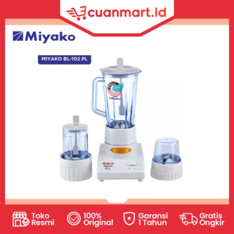 Jual BLENDER MIYAKO PLASTIK 3IN1 BL 102 PL 1LITER | Shopee Indonesia
