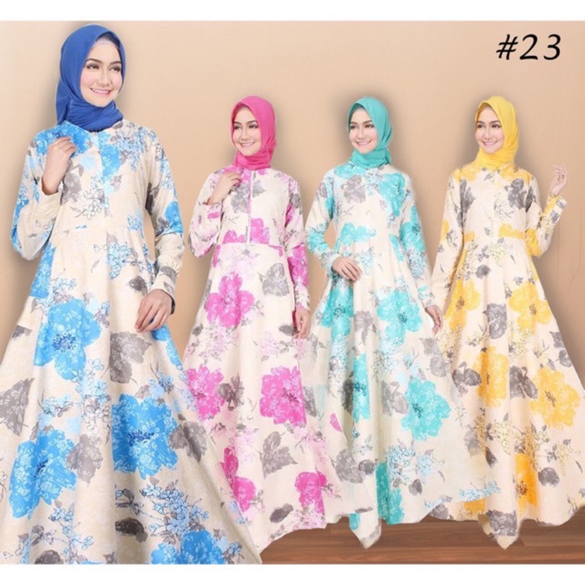 (1KG 5PCS) EMMA JUMBO GAMIS KATUN MOTIF MONALISA - PRODUK188