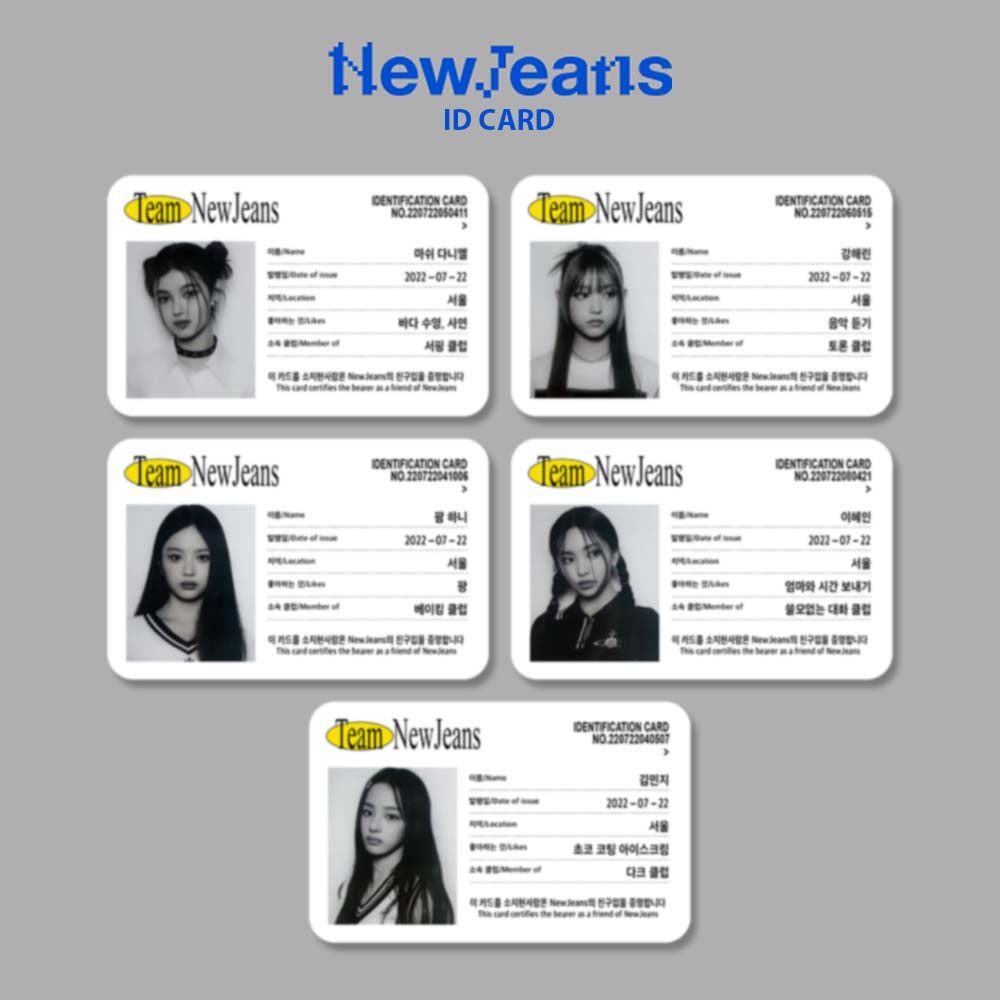 Jual [14NJ] newjeans danielle haerin hanni hyein minji id card ...