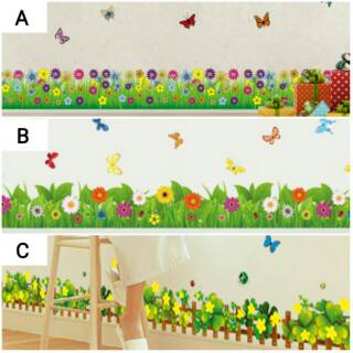 Jual RELIZA WALL STICKER / STIKER DINDING RUMPUT PAGAR BUNGA | Shopee ...