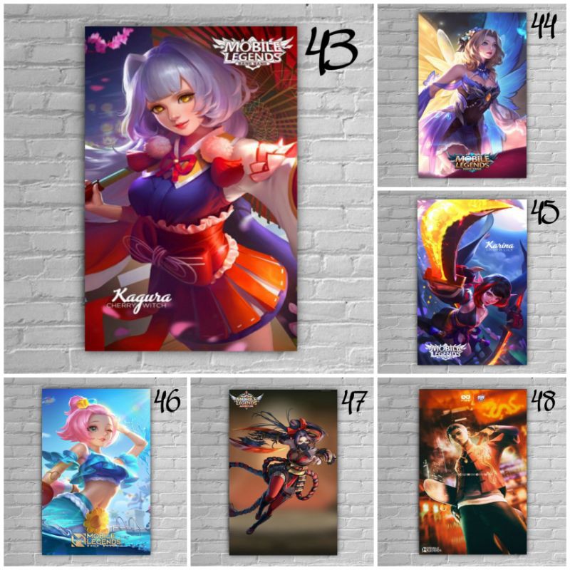 Jual POSTER DINDING MOBILE LEGENDS 41-60/TANPA BINGKAI. | Shopee Indonesia