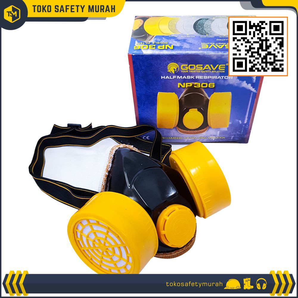 Jual Masker Obat Anti Asap Debu Polusi Tabung Double GOSAVE NP 306 ...