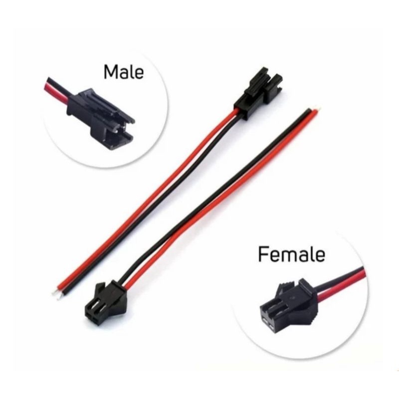 Jual socket DC jst SM 2pin 2p male female plug konektor sambungan kabel | Shopee Indonesia