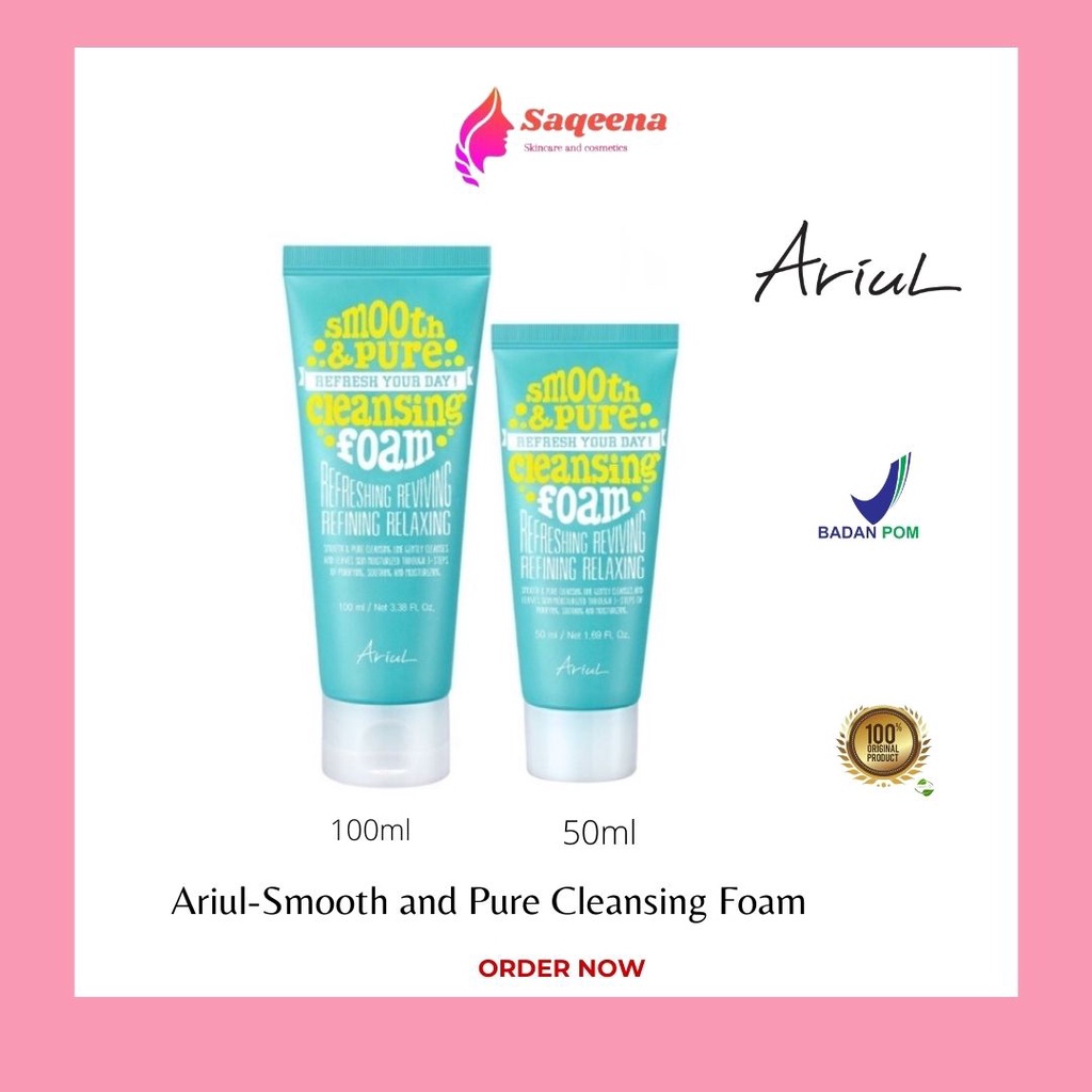 Jual Ariul - Smooth & Pure Cleansing Foam Original I 50ml dan 100ml ...