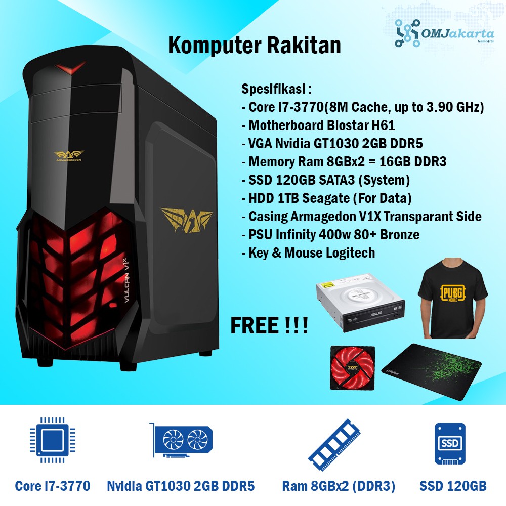 Jual Komputer/PC Rakitan I7 Untuk Desain Maupun Game (Bonus Games ...