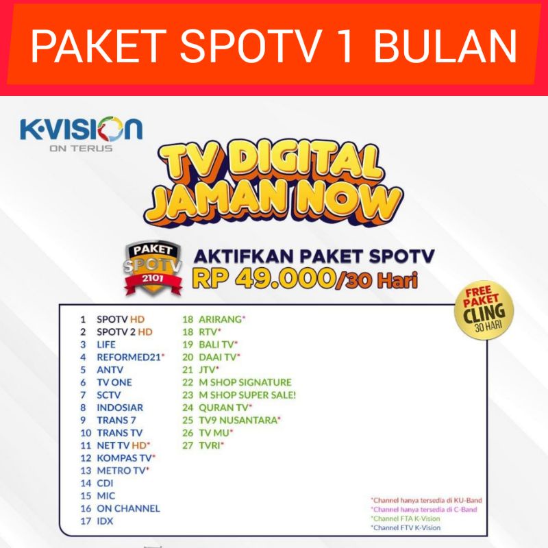 Jual PAKET SPOTV | Shopee Indonesia