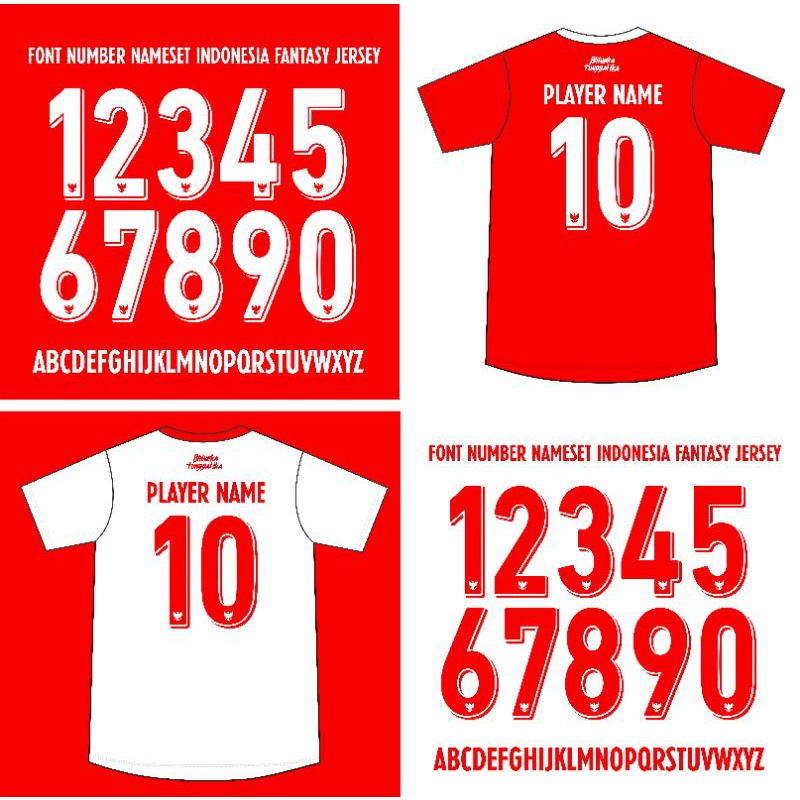 Jual CUSTOM NUMBER NAMESET JERSEY FANTASY TIMNAS | Shopee Indonesia