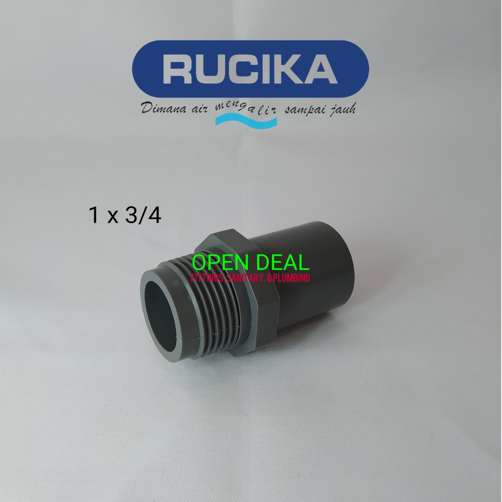 Jual SDL 1 x 3/4 inch AW RUCIKA / Sok Drat Luar Pvc 1 x 3/4 in / Valve ...